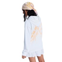 Roxy Sweatshirt 'Surf Stoked Terry Vint' Damen Gr&ouml;&szlig;e XS hellorange / wei&szlig;