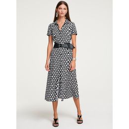 Damen Druckkleid "Druck-Kleid", schwarz-wei&szlig;, Gr. 40, Rick Cardona BY HEINE, bedruckt, gemustert, 100% Viskose, Kleider