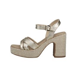 Nero Giardini Damen High-Heel-Sandalette "Nero Giardini Sandalen Leder", Gr. 39gold, Leder, Schuhe