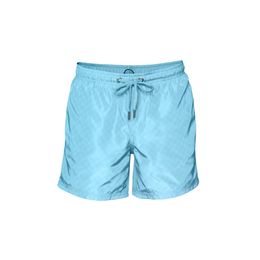 JOOP! JOOP Herren Badeshorts "Cortina AOP Shine", blau, Gr. XXL, Web, Obermaterial: 100% Polyester, Badehosen, Allover-Cornflower-Print, Kordel mit