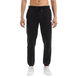 YEAZ Herren Jogginghose "Jogginghose CHALEX", schwarz, Gr. L, Obermaterial: 85% Baumwolle CO(Bio). 15% Polyester PES., Hosen