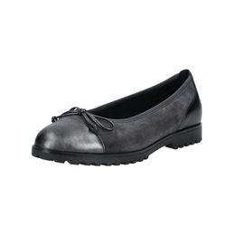 Gabor Damen Ballerina "Gabor Ballerinas Leder", Gr. 39, grau, Leder, Schuhe