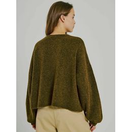 NORR Damen Cardigan "NORR Cardigan Halli"army, Gr. 34, Obermaterial: 32% Alpaka, 32% Wolle, 30% Nylon, 6% Elasthan, Strickjacken