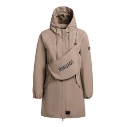 Khujo Damen Sommerjacke "AMETI WITH BAG"latte braun, Gr. L, unifarben, Web, 100% Nylon, Jacken