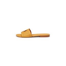 Marc O'Polo MARC O'POLO Damen Sandale "aus edlem Kalbleder", Gr. 39, gelb, Obermaterial: 100% Leder (Rind), unifarben, Schuhe