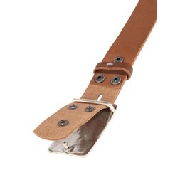 Damen Lederg&uuml;rtel "Wechselg&uuml;rtel"rehbraun, Gr. 95, RETTUNGSRING G&Uuml;RTEL, B&uuml;ffelleder, G&uuml;rtel