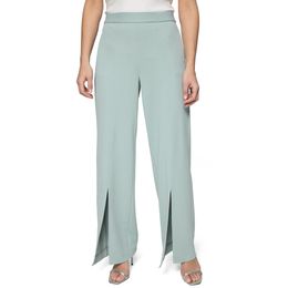 Zero Damen Stoffhose "Damen mit Schlitz vorn", gr&uuml;n, Gr. 34, unifarben, Obermaterial: 6% Elasthan, 94% Polyester. Futter: 100% Polyester, Hosen,