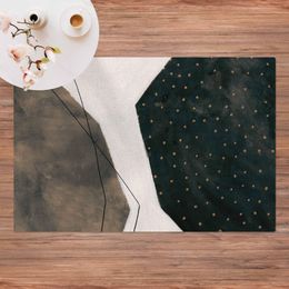 Bilderwelten Kork-Teppich Abstrakt blau originell Korkmatte - Punkte im Dialog III - Deko Wohnzimmer Schlafzimmer