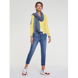 Heine Damen Strickjacke, gelb, Gr. 36, unifarben, 100% Baumwolle, Strickjacken