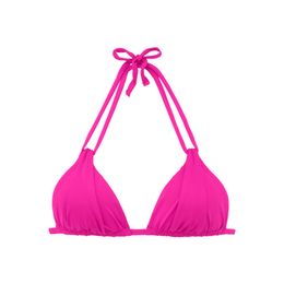 s.Oliver Damen Triangel-Bikini-Top "Spain", pink, Gr. 32, unifarben, Microfaser, Microfaser, Bikini-Oberteile, mit Raffung und Doppeltr&auml;ger