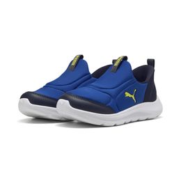 Puma M&auml;dchen Sneaker "Fun Racer 2 SLIPTECH Sneakers Kinder", Gr. 31vivid blau lemon sherbert gelb, Obermaterial: Textil, Synthetik. Futter: Textil.