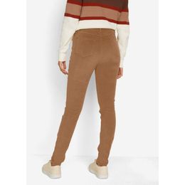 bonprix Damen Cordhose "Stretch-Cordhose, Skinny", braun, Gr. 48, unifarben, Cord, Obermaterial: 98% Baumwolle, 2% Elasthan, Hosen, aus Baumwolle und