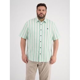 Lerros Herren Kurzarmhemd "Gestreiftes Kurzarmhemd in grossen Gr&ouml;&szlig;en"mint water, Gr. 6XL, 76% Baumwolle, 24% Polyester, Hemden