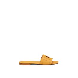 Marc O'Polo MARC O'POLO Damen Sandale "aus edlem Kalbleder", Gr. 40, gelb, Obermaterial: 100% Leder (Rind), unifarben, Schuhe