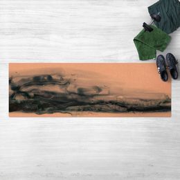 Kork-Teppich - Meeresstr&ouml;mung II - Abstrakt petrol originell Korkmatte Deko Wohnzimmer Schlafzimmer