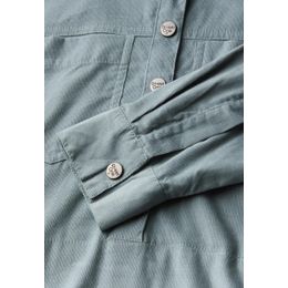 Street One Damen Blusenkleidwashed blau, Gr. 46, unifarben, Cord, 100% Baumwolle, Kleider, aus 100% Baumwolle