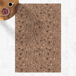 Kork-Teppich - Detailliertes Terrazzo Muster Massa - modern grau Mosaik Deko Wohnzimmer Schlafzimmer