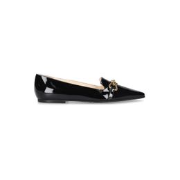 Henry Stevens Damen Loafer "Madison HVL", Gr. 36, schwarz, Lackleder, Schuhe, Damen Pump mit Absatz handgefertigt, Lederschuh