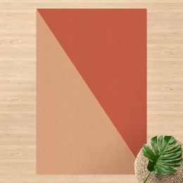 Kork-Teppich - Einfaches Rostrotes Dreieck - Unifarben braun Korkmatte Geometrisch Wohnzimmer Schlafzimmer