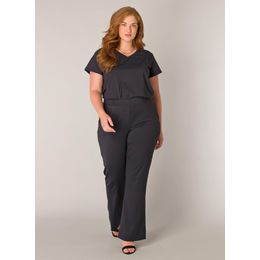Damen Stoffhose "Lori", schwarz, Gr. 58, Base Level Curvy, unifarben, Web, Obermaterial: 75% Polyamid, 25% Elasthan, Hosen, Sommerhose mit Stetch und