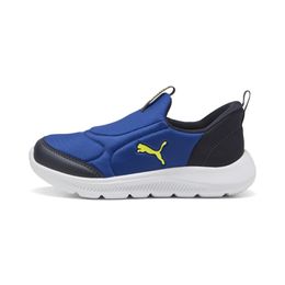 Puma M&auml;dchen Sneaker "Fun Racer 2 SLIPTECH Sneakers Kinder", Gr. 34,5vivid blau lemon sherbert gelb, Obermaterial: Textil, Synthetik. Futter:
