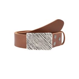 Damen Lederg&uuml;rtel "Wechselg&uuml;rtel"rehbraun, Gr. 90, RETTUNGSRING G&Uuml;RTEL, B&uuml;ffelleder, G&uuml;rtel