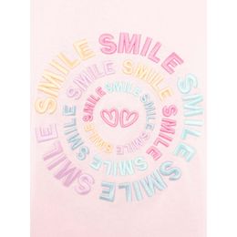 Zwillingsherz Damen T-Shirt ""Smile""pink, Gr. S, Obermaterial: 95% Baumwolle, 5% Elasthan, Shirts, Farbenfrohe runde Stickerei, Rundhals, kurzarm