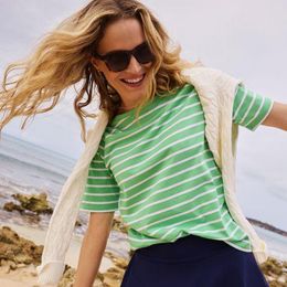 LANDS' END Supima-Shirt mit ellbogenlangen &Auml;rmeln, Damen,  Wei&szlig;, Baumwolle, by Lands' End