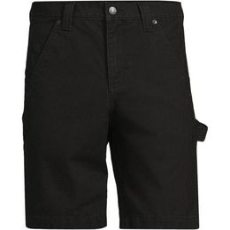 LANDS' END Komfort Zimmermanns-Shorts, Herren,  Schwarz, Baumwolle, by Lands' End
