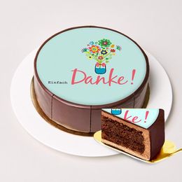 Dessert-Motiv-Torte &bdquo;Danke