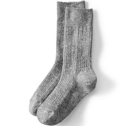 LANDS' END Crew-Socken, Damen,  Schwarz, Elasthan/Baumwoll-Mischung/Polyester-Mischung, by Lands' End