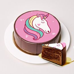 Dessert-Motiv-Torte Einhorn