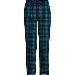 LANDS' END Flanell-Pyjamahose, Herren,  Gr&uuml;n, Baumwolle, by Lands' End