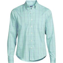 LANDS' END Ultimativ-Hemd, Classic Fit, Herren,  Gr&uuml;n, Elasthan/Baumwoll-Mischung/Polyester-Mischung, by Lands' End