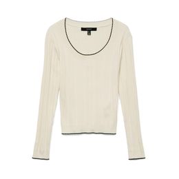 V&eacute;ro Moda Vero Moda Pullover 'VMNina' Damen Gr&ouml;&szlig;e XL beige / schwarz