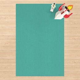 Kork-Teppich - T&uuml;rkis - Unifarben t&uuml;rkis Korkmatte Deko Wohnzimmer Schlafzimmer