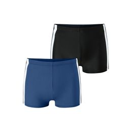 Schiesser Boxer-Badehose ' Ocean Swim ' Herren Gr&ouml;&szlig;e L blau / schwarz