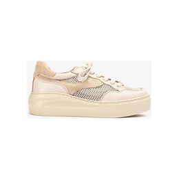 Unisa Leder-Sneakers in Beige - 55% | Gr&ouml;&szlig;e 38 | Damen-sneakers