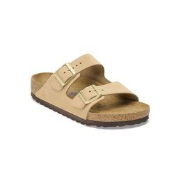 Birkenstock Leder-Pantoletten "Arizona" in Beige - Weite N - 19% | Gr&ouml;&szlig;e 38 | Damen-pantoletten