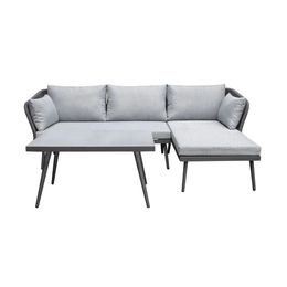 LC Garden Lounge-Set Sunera 3-tlg. Anthrazit/Grau-Mix
