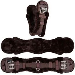 Equinate Kurzgurt Luke anatomisch mit synthetischem Lammfell braun 50 cm