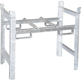 eurokraft pro Fassregal-Stapelgestell, f&uuml;r 1 x 200-l-Fass, verzinkt, BxTxH 980 x 580 x 850 mm