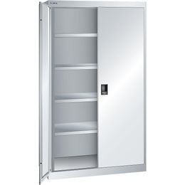 LISTA ESD-Schwerlastschrank, H 1950 mm, 4 Fachb&ouml;den, BxT 1100 x 641 mm, lichtgrau
