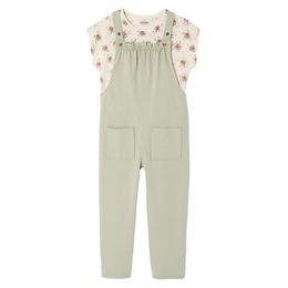 Vertbaudet 2tlg. Outfit in Gr&uuml;n/ Creme - 50% | Gr&ouml;&szlig;e 92 | Kinderhosen