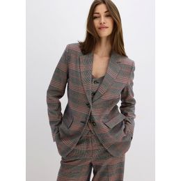 bonprix Oversize-Blazer, braun, Gr.42, Einreihiger Blazer mit stark betonter Schulterpartie durch Schulterpolstern und Pattentaschen​