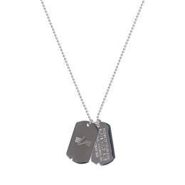 Alpha Industries Dog Tag Necklace Halskette silber