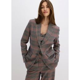 bonprix Oversize-Blazer, braun, Gr.38, Einreihiger Blazer mit stark betonter Schulterpartie durch Schulterpolstern und Pattentaschen​