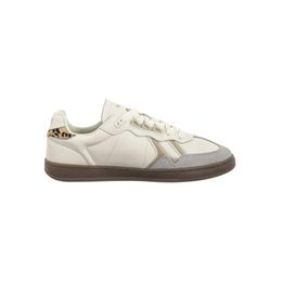 Pepe Jeans Footwear Leder-Sneakers "Ball" in Creme/ Grau - 57% | Gr&ouml;&szlig;e 37 | Damen-sneakers