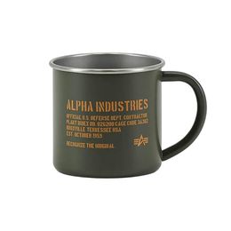 Alpha Industries Steel Mug Edelstahl Becher dark oliv