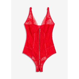 bonprix Stringbody ouvert, rot, Gr.44/46 (L), Sexy Body mit Rei&szlig;verschluss